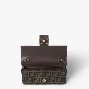 Fendi Tube Wallet On Chain Ff Zucca Jacquard And Leather